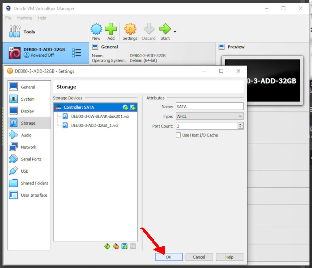 VirtualBox Adding A 32 GB VirtualDisk This Is How Me Do It 